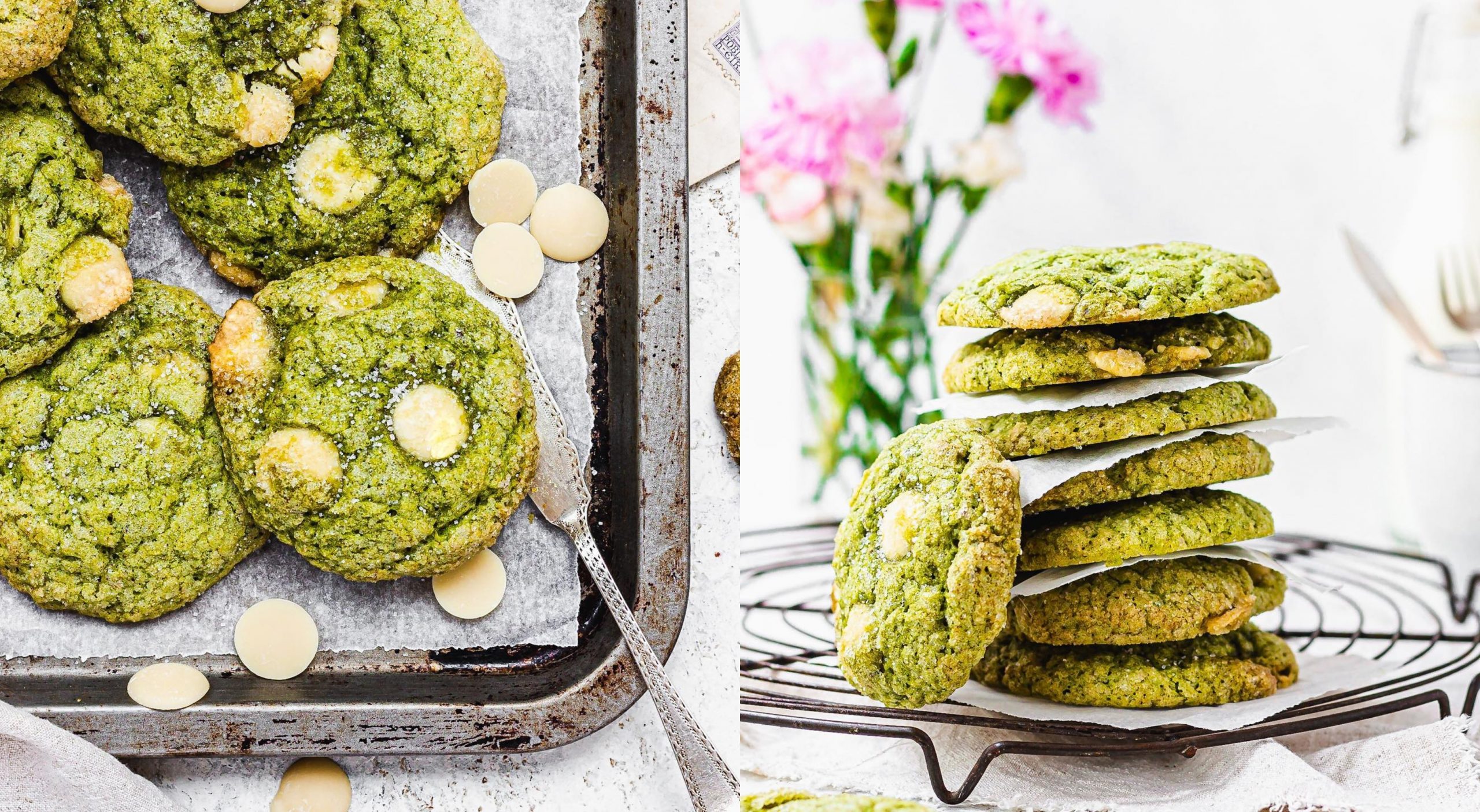 Zaljubili smo se na prvi griz: Zeleni keksići s bijelom čokoladom