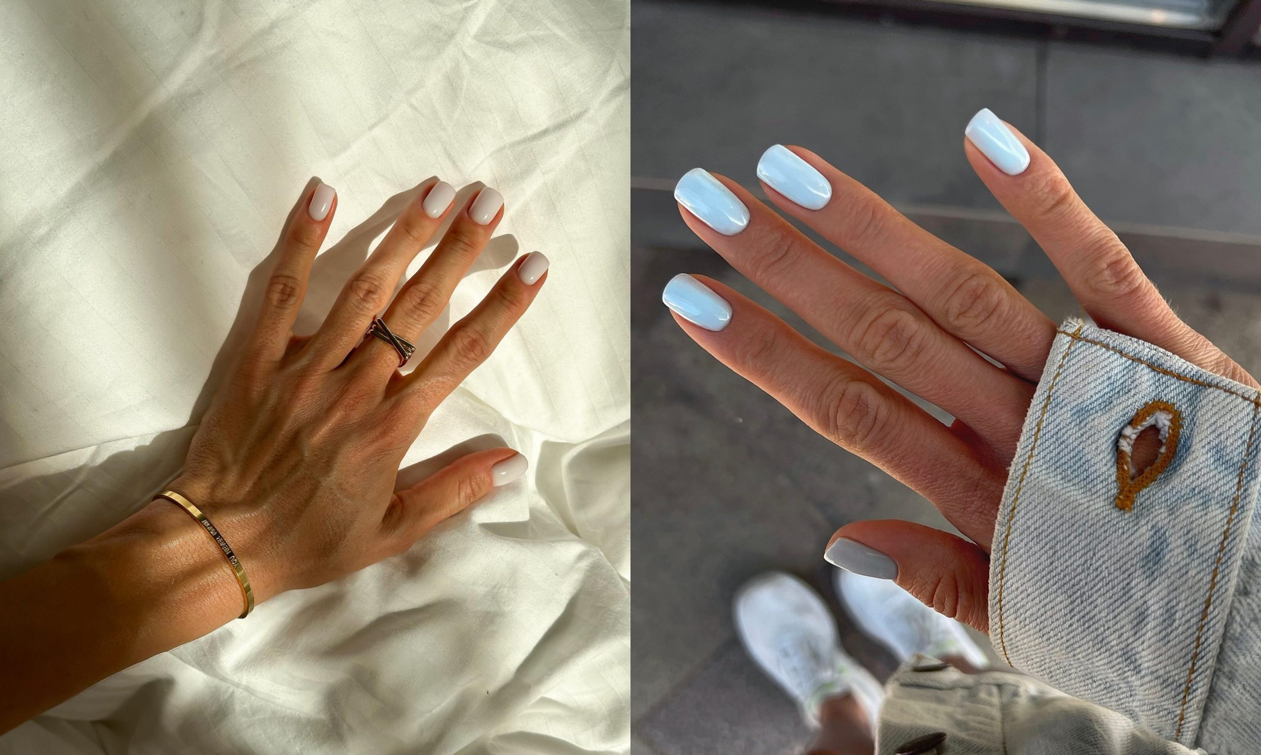 Bijele i baby blue manikure su popularan odabir, no znate li što ...